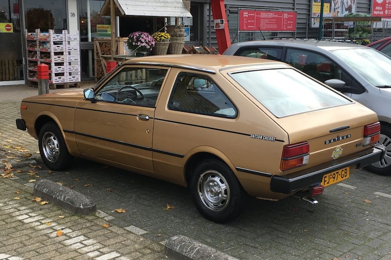 brown datsun cherry
